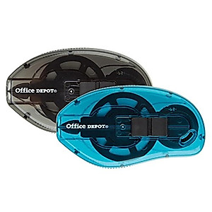 Office Depot® - Correction Fluid - Correction Tape Slide - 7.5" x 3.95" x 1" - White - PK of 2