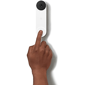 Google Nest Doorbell (Battery) Wireless Doorbell Camera - Video Doorbell - Snow