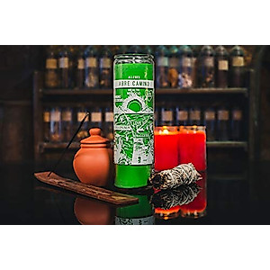 Botanica Emporium ECO Road Opener Candle | Spell Candle for Opening Up Opportunities | 100% Plant Based Palm Wax | 7 Day Glass Spiritual Candle 8" Tall