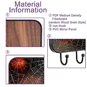 Dragon Sword Coat Rack Wall Mounted, 4 Tri Hooks for Hanging Coats,Wall Coat Hanger, Decorative Iron Hooks for Coat Hat Towel, Bathroom Kitchen (Halloween Spider Web)