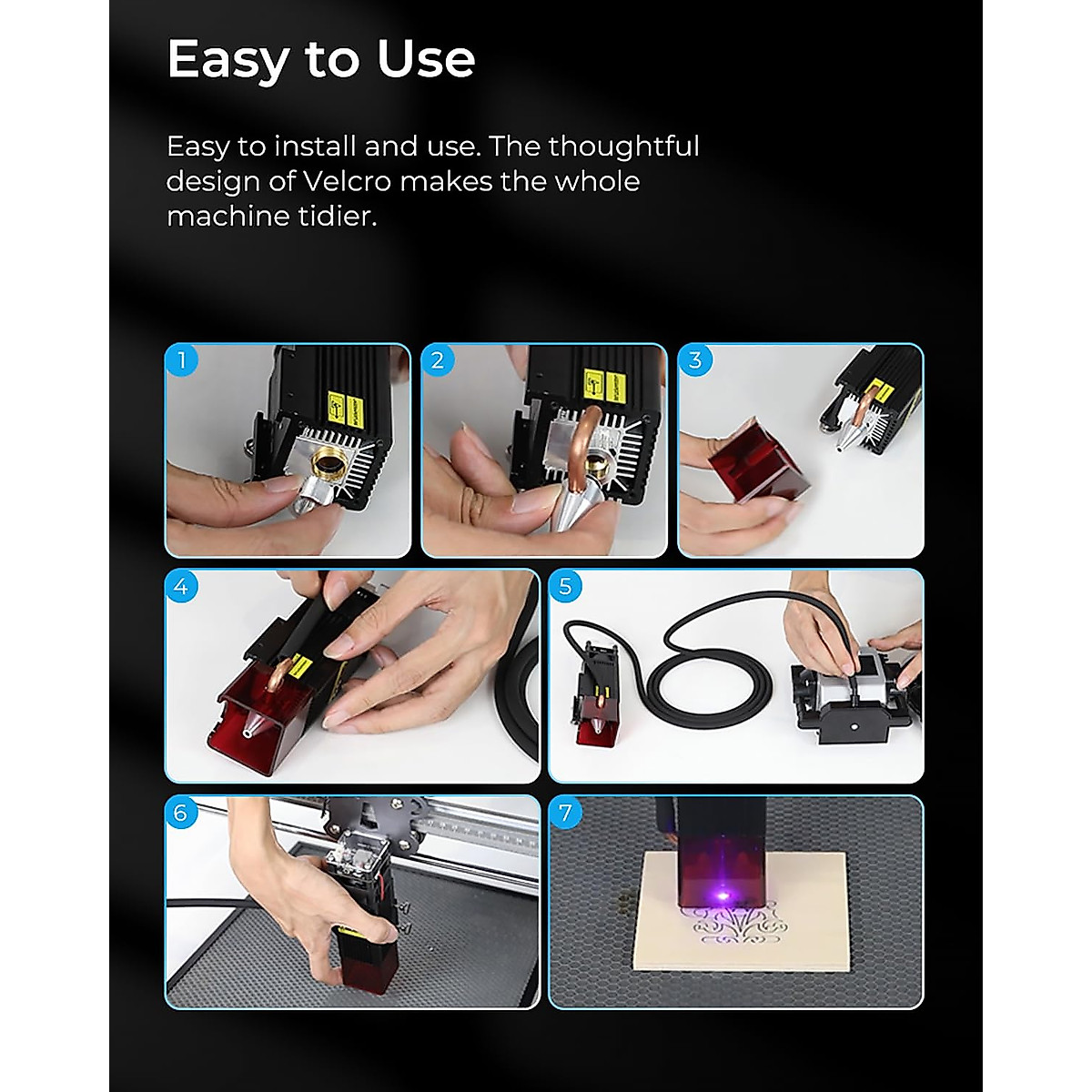 Creality Official Air Assist for CR-Laser Falcon 10W, 22 L/min Adjustable Air Assist Pump, for Laser Cutter and Engraver, Blow Away Smoke and Dust, Reduce Surface Temperature, Keep Cutting Clean