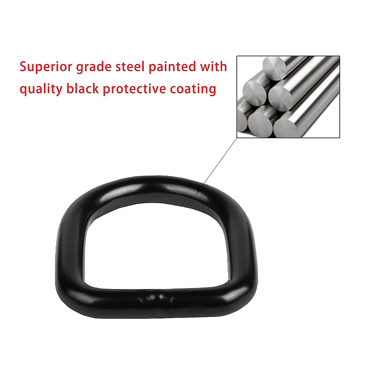 Moly Magnolia D Rings Tie Down Anchors Hooks for Trailer, Stainless Steel Enclosed Points Pickup Camper Surface Mount Truck Bed Bracket, Heavy Duty Lashing Ring for Loads on Vehicles Motorcycles (8)