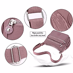 KEEPOP Women Nylon Shoulder Handbag Roomy Crossbody Purse Lightweight Fashion Multi Pocket Top Handle Satchel Shopper Work Travel Hobo Bag