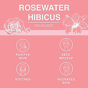 BEAUTE DE PROVENCE Rose Water Spray for Face & Body Refreshment with Moisturizing Hyaluronic Acid and Hibiscus water | Instant Hydration, Cooling, Calming & Conditioning (8 FL OZ)