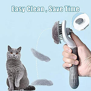 Cat Brush, ELS PET Self Cleaning Dog Brush for Shedding, Dog Grooming Brush Removes Loose Undercoat, Dog Comb with Massage Particles, Cat Dog Hair Brush for Long Haired & Short Haired Dogs, Cats