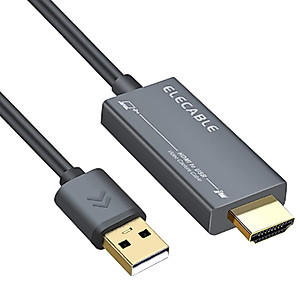 ELECABLE HDMI to USB Video Capture Adapter Cable, 1080P HD Record Gaming,Streaming,Teaching,Video Conference for Computer,TV,PS4/PS5,Switch,Xbox and More(6FT)