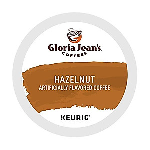 Gloria Jean's Coffees Hazelnut, Single-Serve Keurig K-Cup Pods, Flavored Medium Roast Coffee, 24 Count