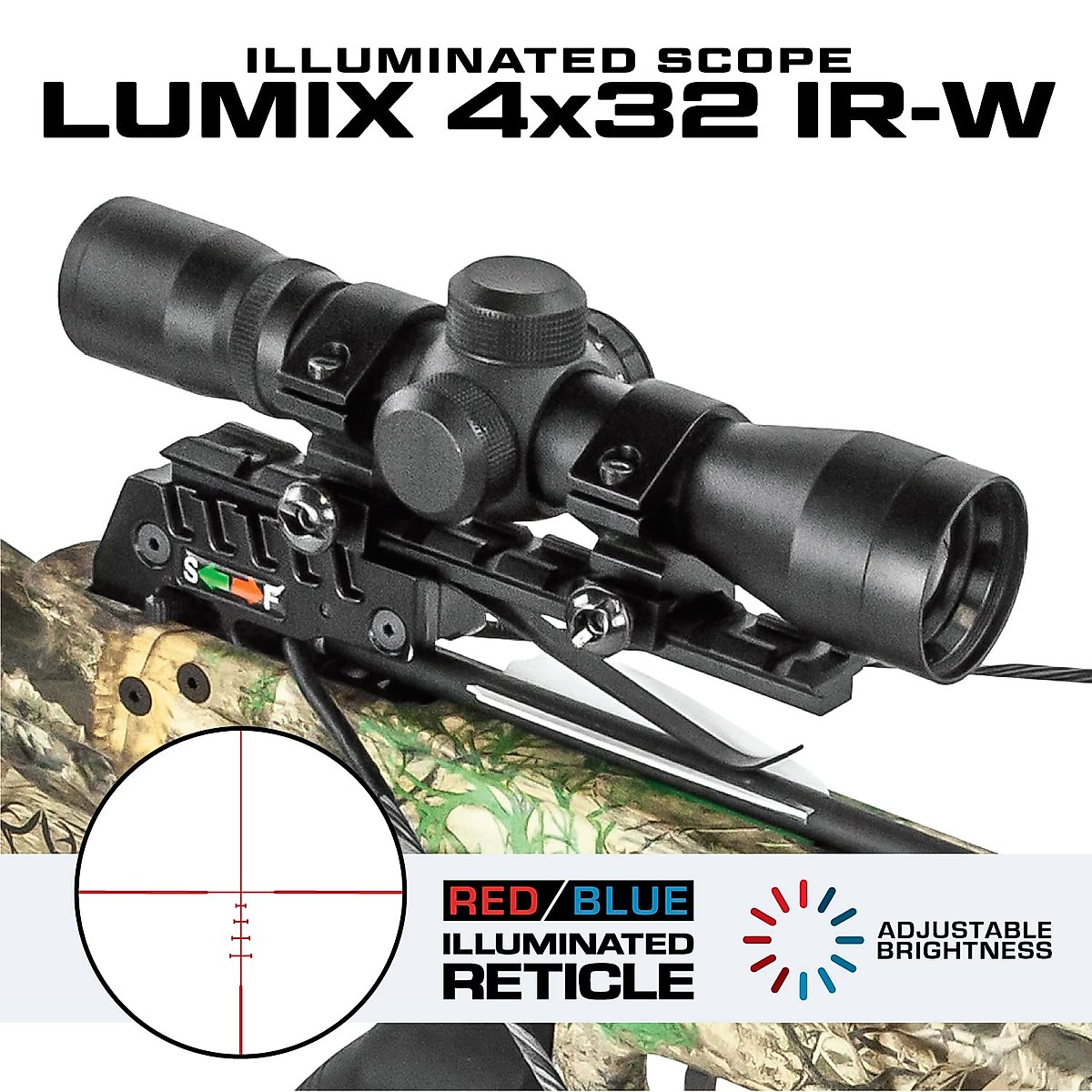 Killer Instinct Lumix™ Scope 4 X 32. This Crossbow Scope is Great for Any Beginner!