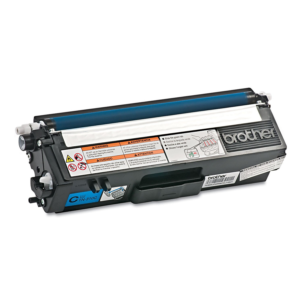 Brother Genuine Standard Yield Toner Cartridge, TN310C, Replacement Cyan Toner, Page Yield Up To 1,500 Pages, TN310