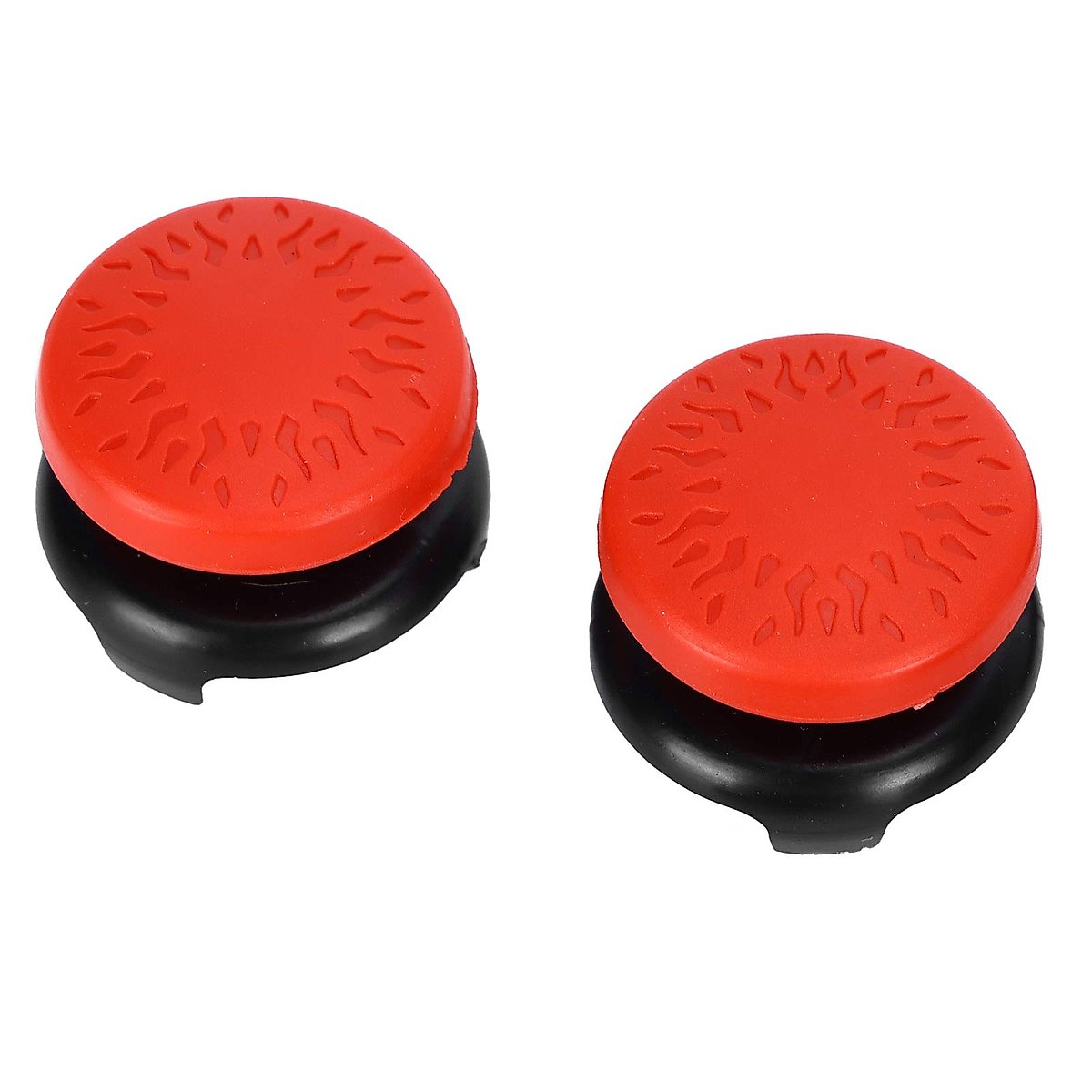 5 in 1 Controller Accessory for, Thumb Stick Grip Key Joystick Cover, L1/R2 Key Extender, Joystick Key, Cross Key (red)