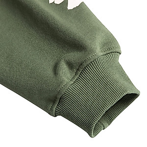 Arnodefrance Men Snow Man Hoodies Street Essential Hoodie Foaming Letter Graphic Cotton Hooded Pullover