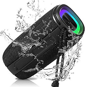 UrbanX Scorpio Series Bluetooth Speaker, IPX6 Waterproof Speakers HD Surround Sound with Punchy Bass, True Wireless Pairing, BT5.3, Portable Speaker for Samsung Galaxy M12 (India) - Black
