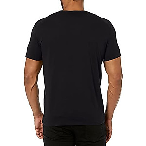 A|X Armani Exchange Men's Basic Pima V Neck Tee, Black, Medium