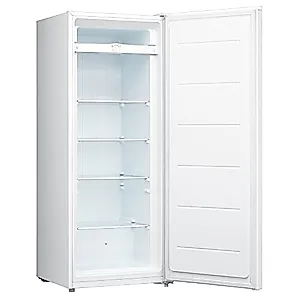 Koolatron KTUF196 Compact Garage-Ready Upright Freezer with 7.0 Cubic Feet Capacity, Space-Saving Slim Design for Home, Apartment, Condo, Cabin, Basement-White, Standard