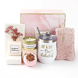 Birthday Gifts for Women, Happy Birthday Gifts for Best Friend Mom Her Sister, Unique Relaxing Spa Gift Box Set for Women, 21th 30th 40th 50th Gifts for Women Female Friends Wife Coworker
