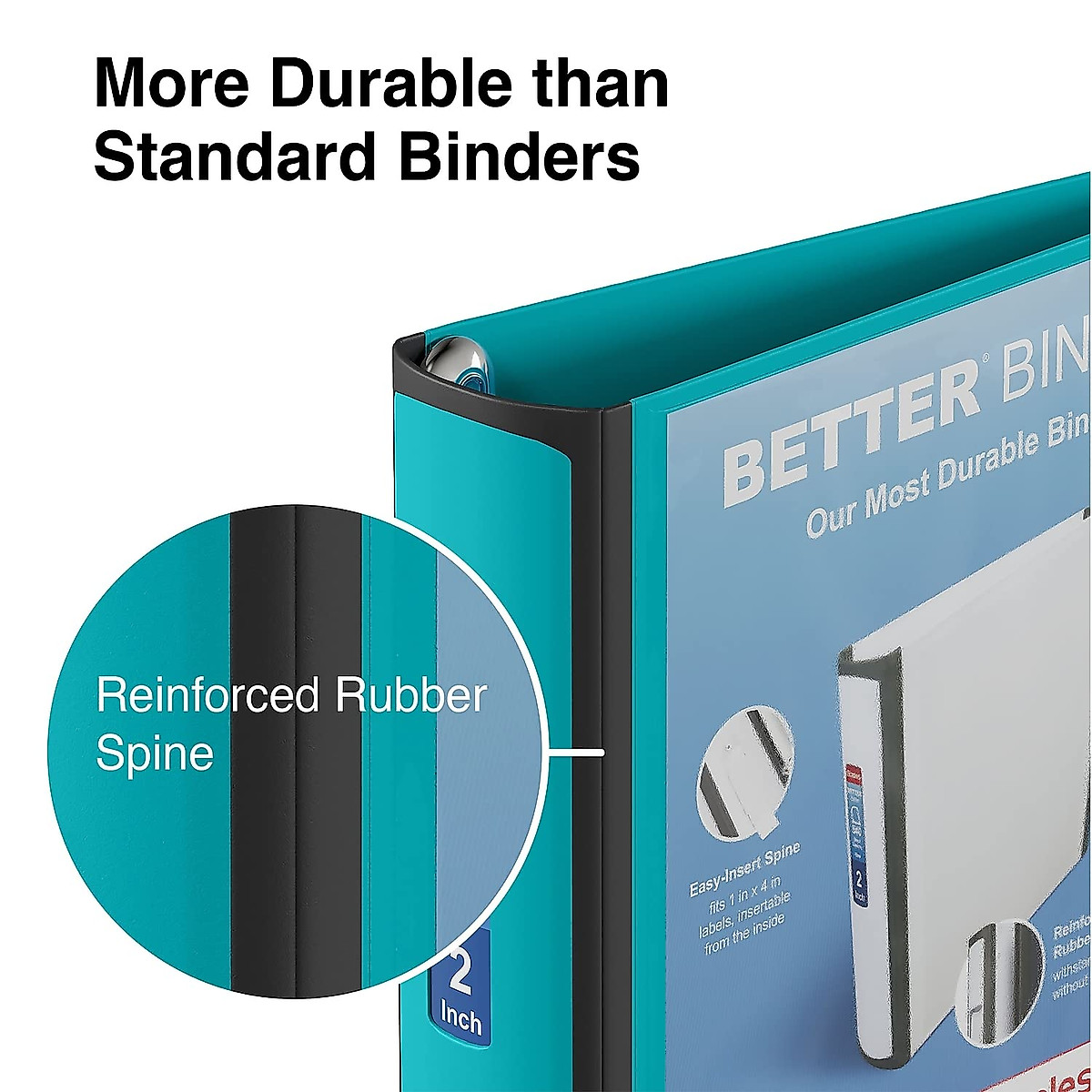 STAPLES Better Binder, 2-Inch, Teal