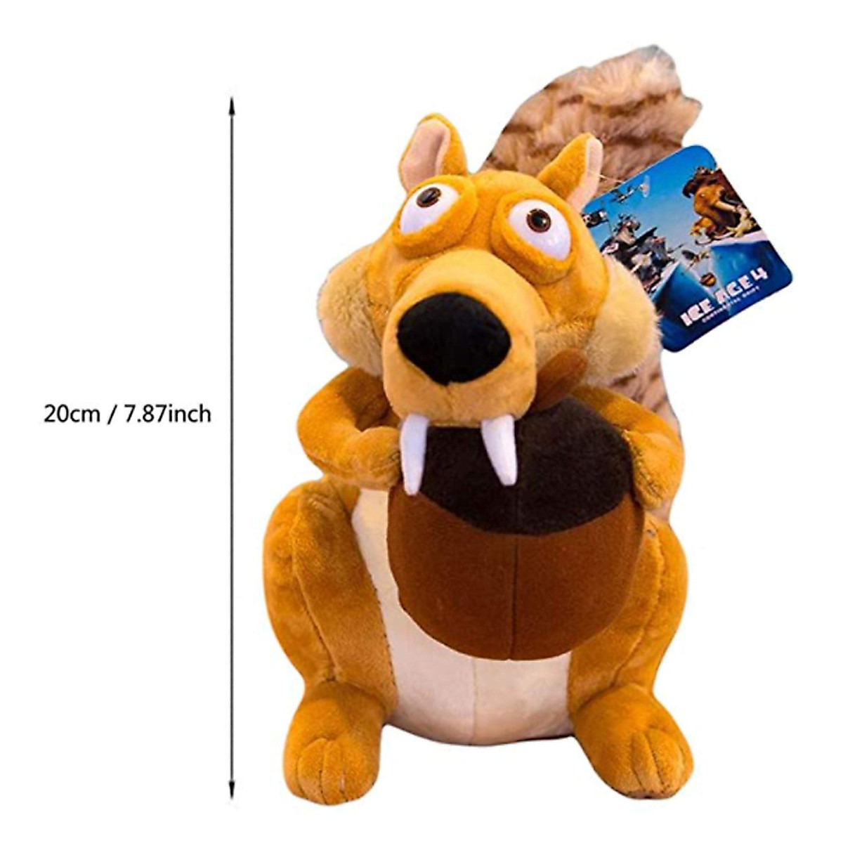 Lovely Animal Doll Ice Age 3 Scrat Squirrel Stuffed Plush Toy 7 inch for Kids Children Gift (Yellow, OneSize)
