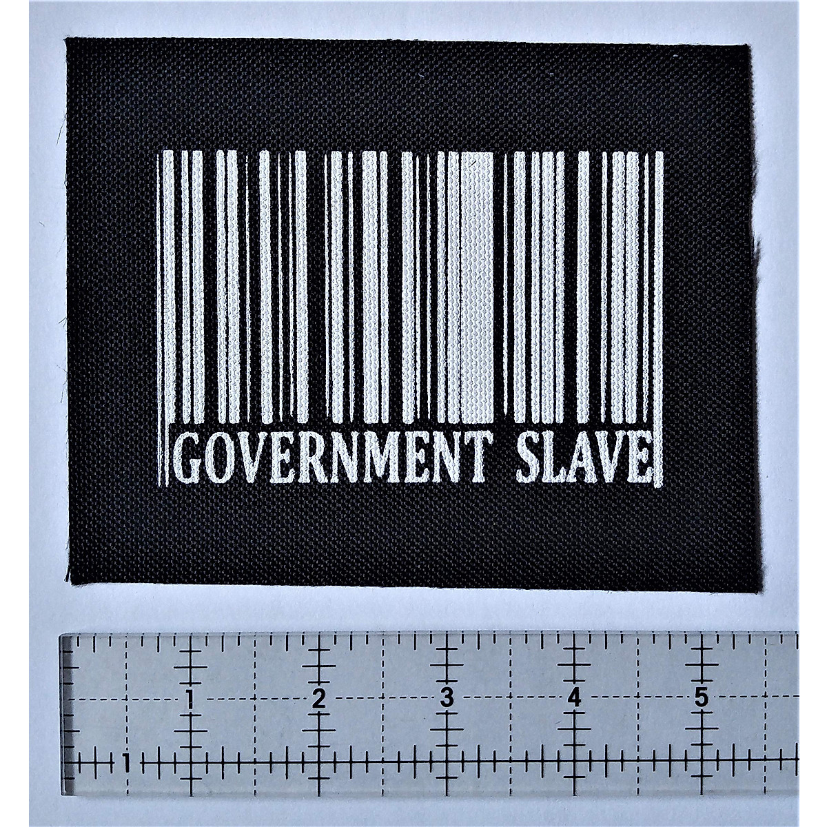 Government Slave Patch - Anarchy Anti Authority Human Liberation Rights Welfare Corporation Establishment Anarcho Punk
