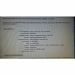 Panasonic Toughbook CF-52 CF-52CCAHBBM Core 2 Duo 1.80Ghz 4GB Laptop 500GB HDD Windows 7Professional 32 bit/Microsoft Office 2010.