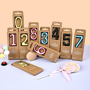 PHD CAKE 2.76 inch Classical Pink 5 Number Birthday Candles, Pink Number Candles, Cake Number Candles, Party Celebration