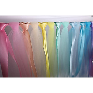 Pastel Rainbow Highchair Banner for Baby - Party Theme Pull Flag, High Chair Fabric Garland, 1st First Birthday Banner, Photo Props, Handmade