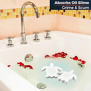 2 Pack - Turtle Oil Absorbing Sponge – for Swimming Pools Hot Tubs & Spas – Absorbs Oil Slime Grime and Scum