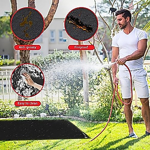 Grill Mat for Outdoor Grill Deck Protector, 65 x 36 Large Under In BBQ Mats for Grilling Double-Sided for Indoor, Gas Grill Sheets,Waterproof,Oil-Proof,Suitable for Fireplace Mat,Fire Pit Floor Mat