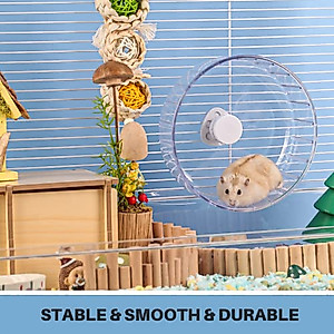BUCATSTATE Hamster Wheel Silent, 6.7in Hamster Exercise Wheels Basic- Quiet Spinner Hamster Running Wheels for Gerbil Dwarf Syrian Hamster Rat Mice