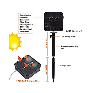 Twinkle Star 2 Pack Outdoor Solar String Lights, Total 80 FT 240 LED Solar Fairy Lights Outside Waterproof 8 Modes, Christmas Tree Light for Patio Garden Party Backyard Wedding Decor Blue