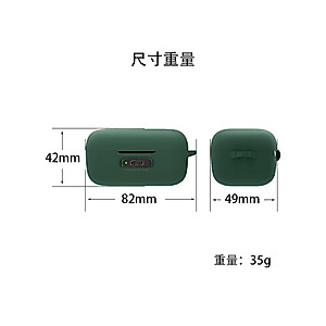 DAYJOY Soft Silicone case Compatible with Sennheiser Momentum True Wireless 3/4 Earbuds, Portable Protective Shockproof Scratch Resistant Carrying Case Cover Sleeve with Carabiner Accessories (Black)