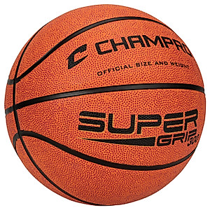Champro Easy Grip Rubber Basketball, Official (Brown, Regulation)
