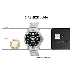 Casio MTP-VD01D-1EV Men's Enticer Stainless Steel Black Dial Casual Analog Sporty Watch