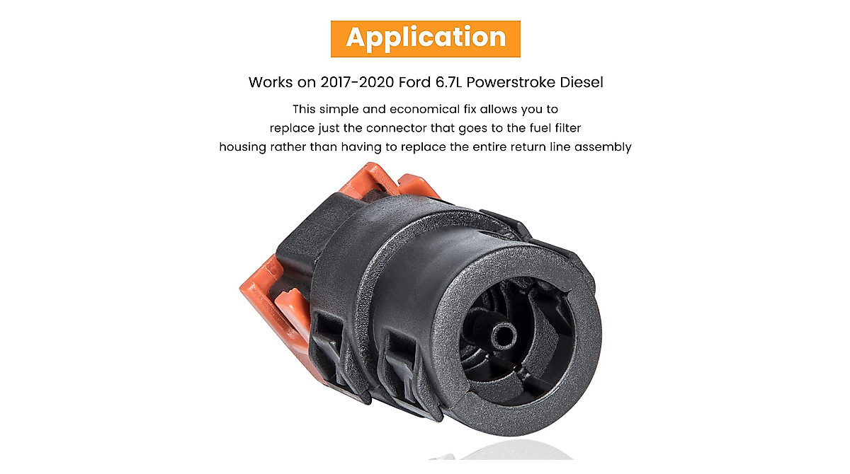 Fuel Return Line Connector for Ford 6.7L Powerstroke 2017-2020