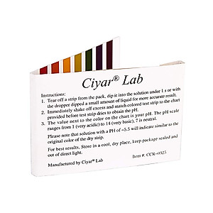 Ciyar Litmus pH Test Strips Universal Application Indicator Paper, pH Value Testing Kit Extensive Range of 1-14, Bonus 2 Plastic Eye Droppers, 720ct / 9 Pack