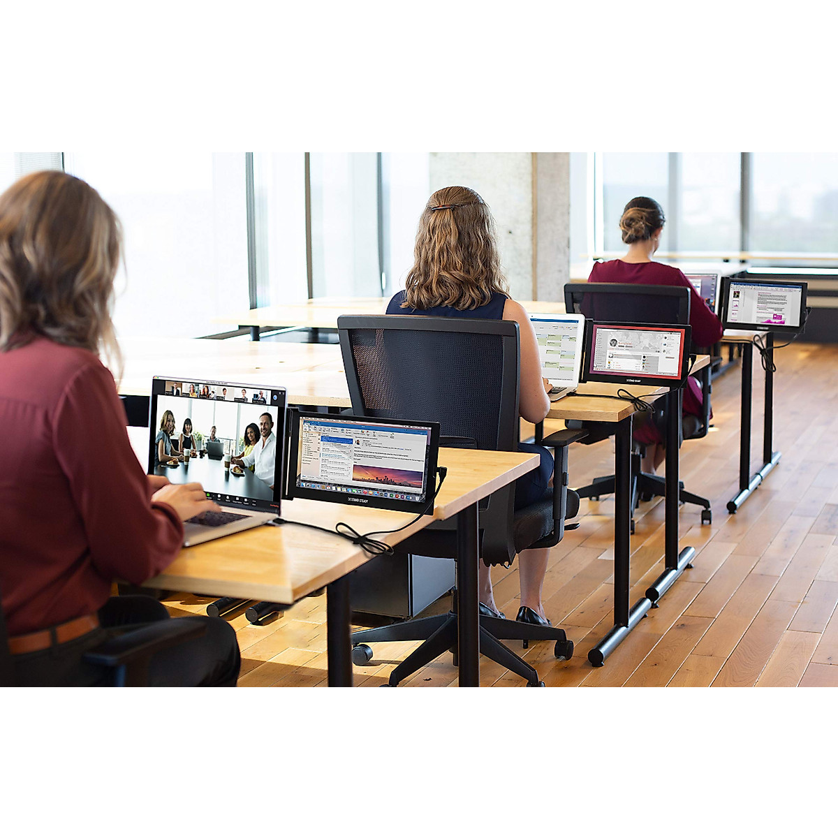 SideTrak Slide Portable Monitor 12.5" Screen with Carrying Case - Attaches to Your Laptop for Easy Travel - Efficient USB Power - Fits Mac and PC 13"-17" Laptops - Full HD IPS Display (Patent Pending)