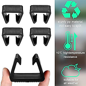 Maxmoral 4PCS 5.25CM/2Inch Wicker Chair Fastener Outdoor Furniture Clamp Black Patio Sofa Clamp Suitable for Fixing Combination Patio Furniture Sofa and Balcony Chair