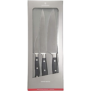 Victorinox 7.7243.3 Forged 3-Piece Chef's Knife Set, 8 Inch, Black