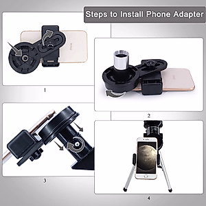 ToyerBee Telescope, 70mm telescopes for Adults Astronomy & Kids & Beginners, 300mm Portable Refractor Travel Telescope (15X-150X) with A Smartphone Adapter& A Wireless Remote, Astronomy Gifts for Kids