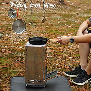 Charcoal Grill Portable BBQ Smoker Grill Barbecue Stove with Storage Bag for Outdoor Camping Garden Beach Backyard Cooking Picnic Can Use a Variety of Fuels,Silver,S