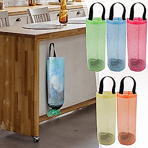 kdhgoo 1PC Hanging Rubbish Bag Convenient Extraction Miscellaneous Storage Net Cylinder Rubbish Bag for Kitchen Dining Bar