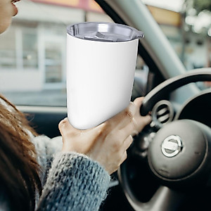 Custom Tumbler 20OZ Stainless Steel, Personalized Stainless Steel Drinking Tumblers with Lid Straw Three-piece set, Customized Travel Cup Mug with Food grade Stainless Steel, PureWhite