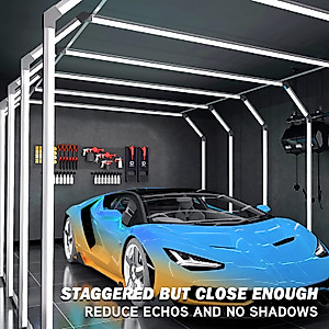 GOSLARLIT LED Tunnel Lighting, Car Detailing Tunnel for Car Care,Inflatable 6500k,110-120lm/v