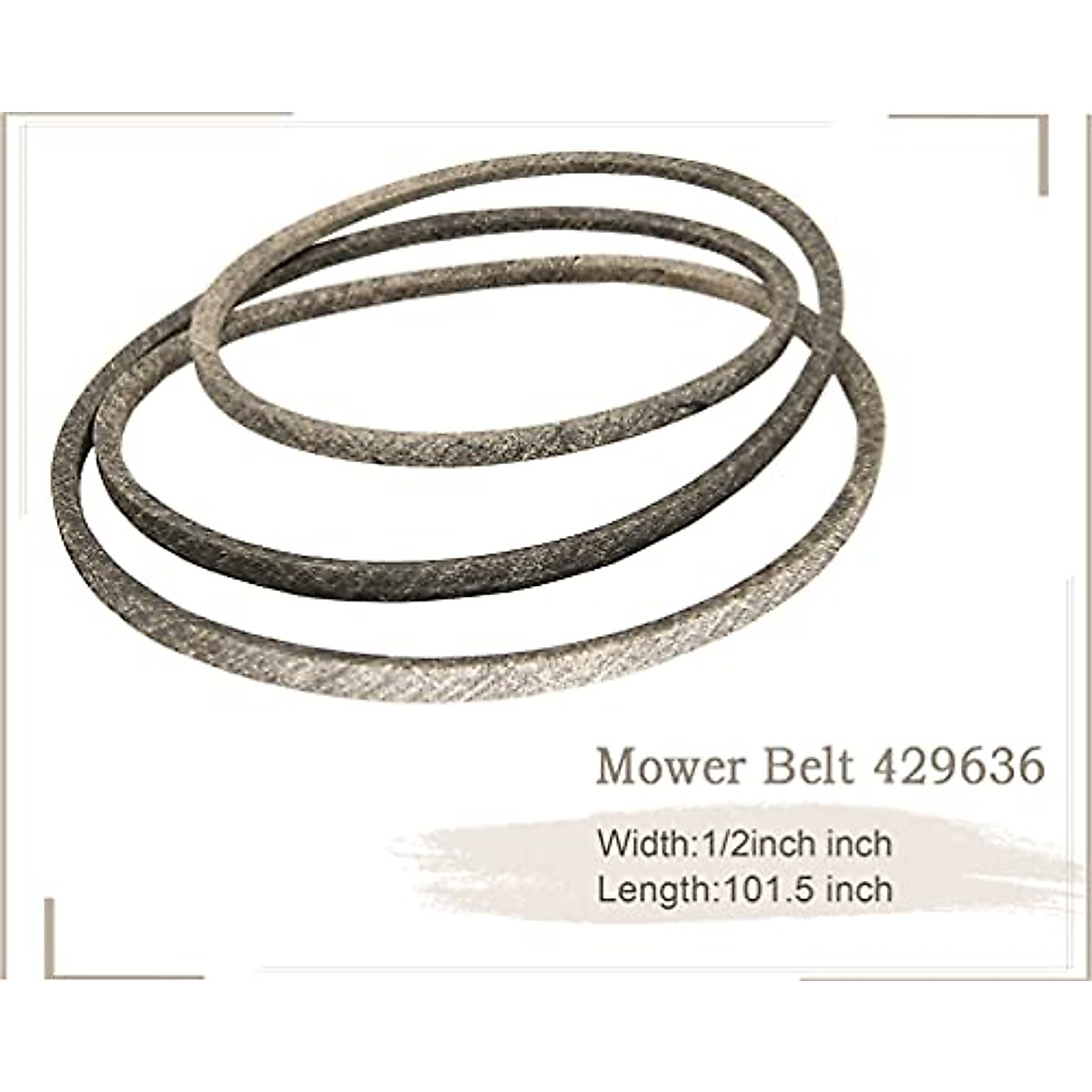 429636 197253 Mower Belt, Lawn Mower 42'' Deck Drive Belt, Compatible for Craftsman Husqvarna AYP Poulan 429636 197253 532197253 532429636, for John Deere M84136 M87323 1/2"X102"(0.5"x102")