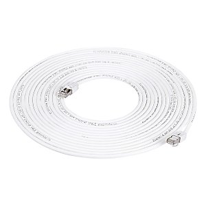 Amazon Basics RJ45 Cat 7 Ethernet Patch Cable, 10Gpbs High-Speed Cable, 600MHz, Double-Shielded, 50 Foot, White