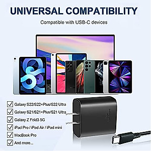 45W USB C Charger Samsung Super Fast Charger Type C Wall Charger for Samsung Galaxy S23 Ultra/S23/S23+/S22/S22 Ultra/S22+, Note 10/Note 10+/Note 20/S20/S21/S10/S9/S8, 2Pack
