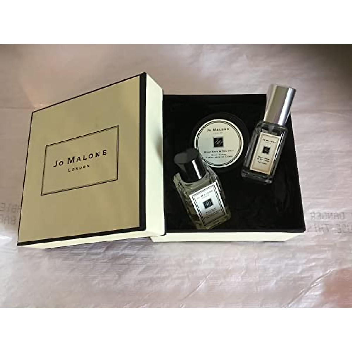 Jo Malone Wood Sage & Sea Salt, Peony & Blush suede duo. Mini Travel size .3oz / 9ml each.