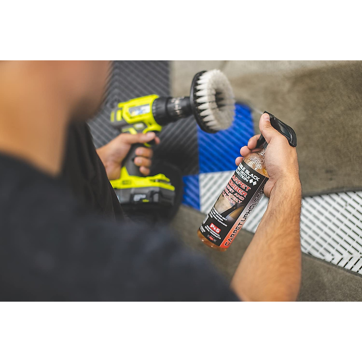 P & S PROFESSIONAL DETAIL PRODUCTS - Carpet Bomber Carpet and Upholstery Cleaner; Citrus-Based Cleaner Dissolves Grease and Lifts Dirt; Highly Dilutable; Great on Engines and Wheel Wells (1 Gallon)