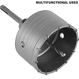 SHEUTSAN 4 Inch Concrete Hole Saw, 100mm Premium Metal Hole Saw Cutter, SDS Plus Shank Hole Saw Drill Bit for Wall, Concrete, Brick, Stone, Cement