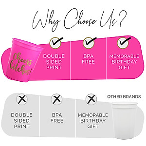 Cheers Bitches! Bachelorette Cups Set of 12 - Girls Night Decorations for Adults, Girls Weekend Cups, Bitch Cup, Bachelorette Party Cups, Bridal Party Cups, Birthday Squad Cups, Bridal Shower Cups