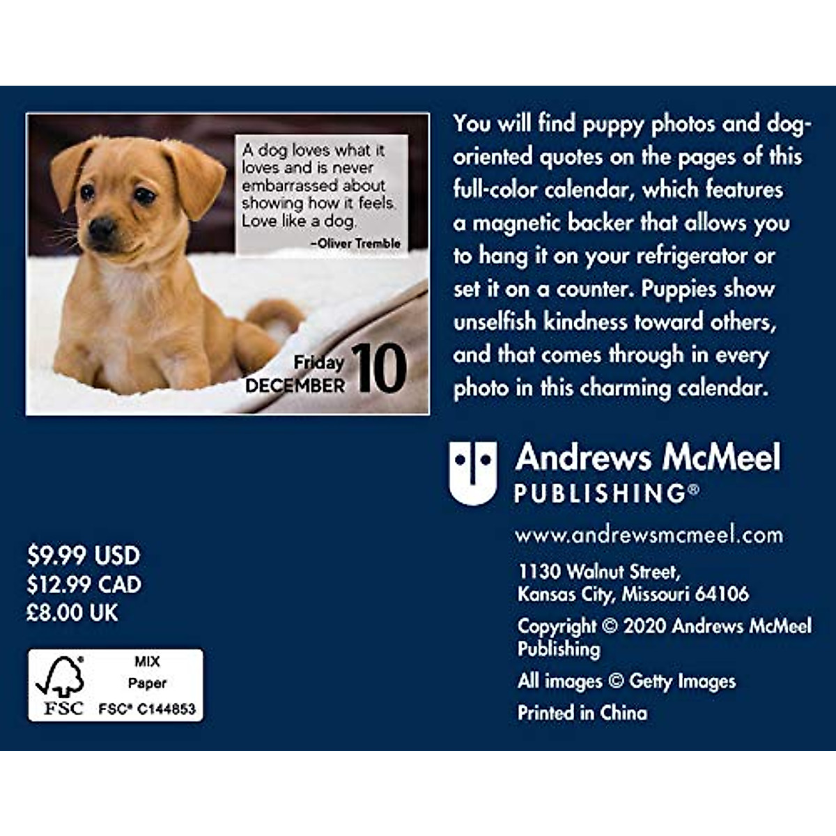 Puppies 2021 Mini Day-to-Day Calendar